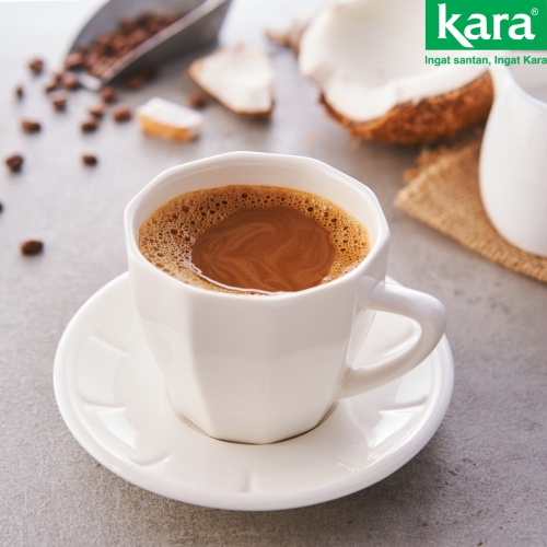 Kara Coffee with adding coconut cream - next level - more creamy